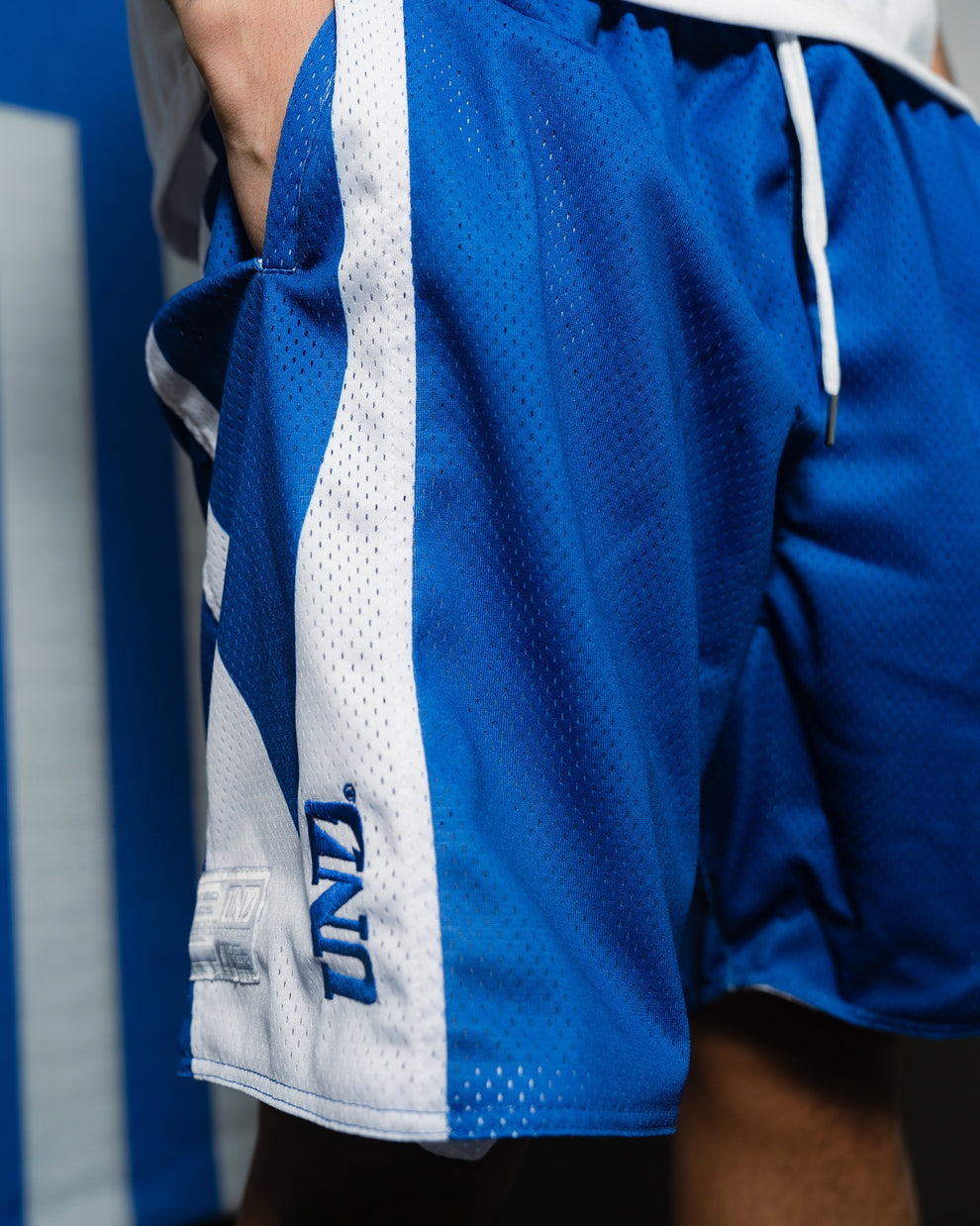 FUNDA athlētikós Baggy Mesh Shorts in Blue – UNDRAFTED