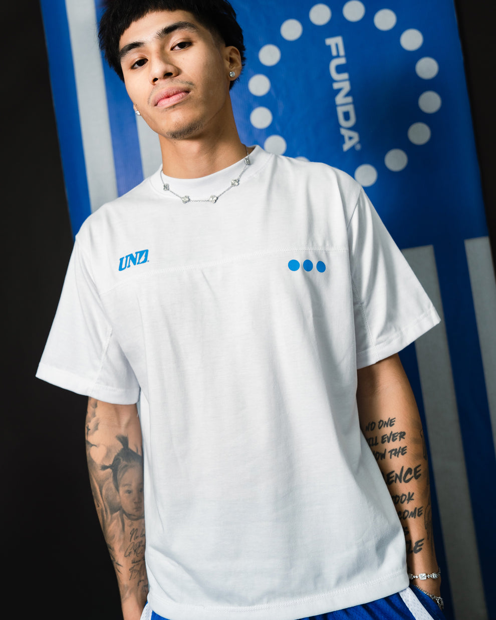 FUNDA Jersey Tee in White – UNDRAFTED
