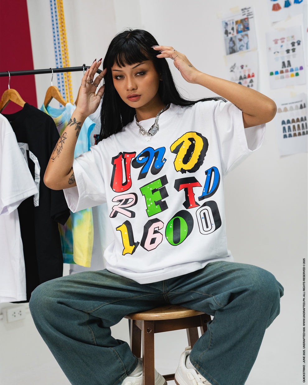 Fancy Tee in White – UNDRAFTED