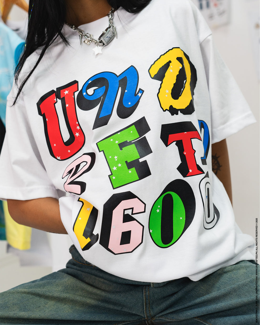 Fancy Tee in White – UNDRAFTED